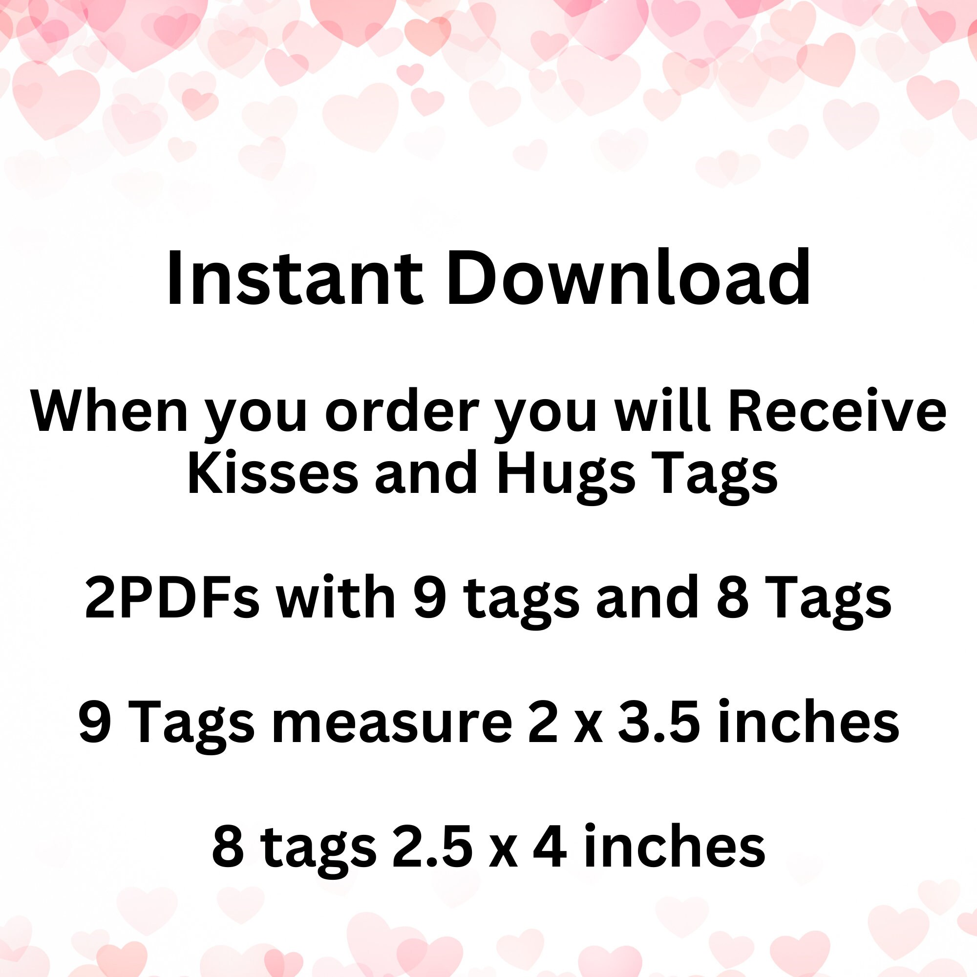 Printable Hugs and Kisses Gift Tags: Teacher, Nurse, Employee ...
