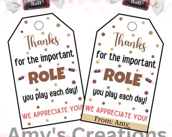 Thanks for the Important Roll You Play Each Day Teacher - Etsy
