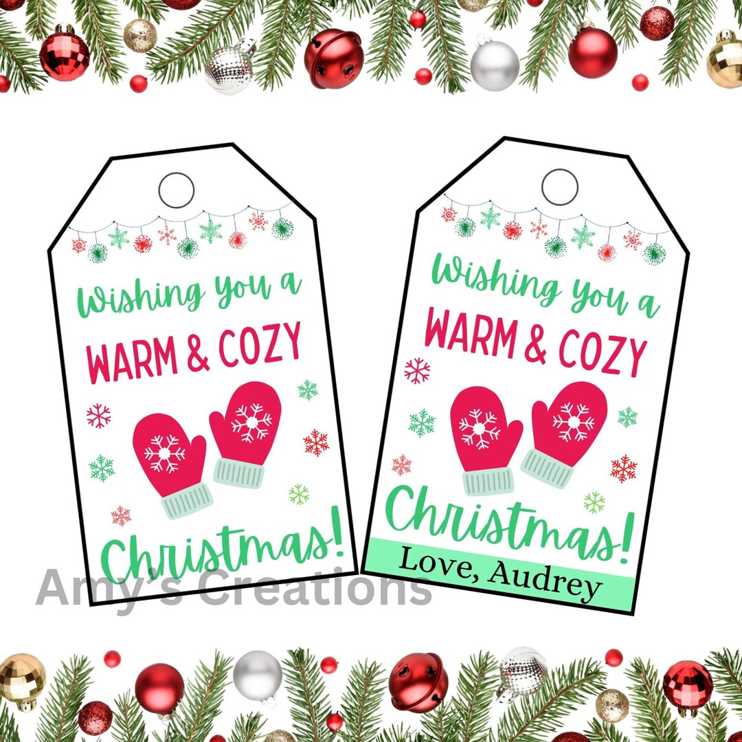 Printable 'wishing You a Warm and Cozy Christmas' Gift Tags - Merry ...