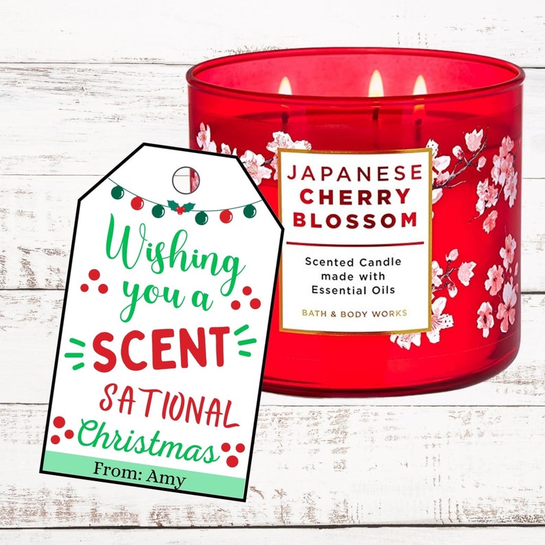 Printable Wishing You A Scent-sational Christmas Candle Gift - Etsy