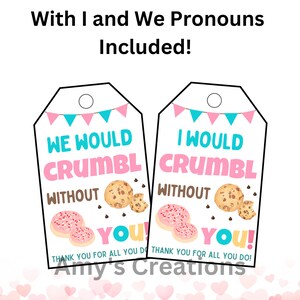 Printable Cookie Gift Tags: Teacher and Staff Appreciation, Cookie ...