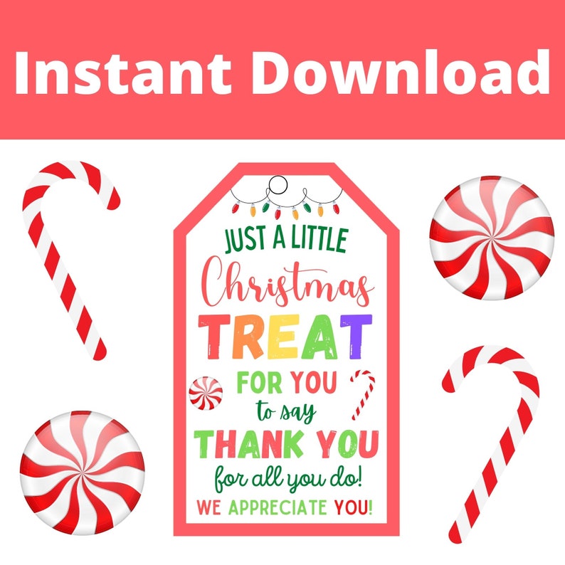 Just a Little Christmas Treat for You Gift Tag Printable - Etsy