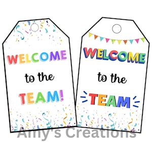 Printable Welcome to the Team Gift Tags Onboarding & New - Etsy