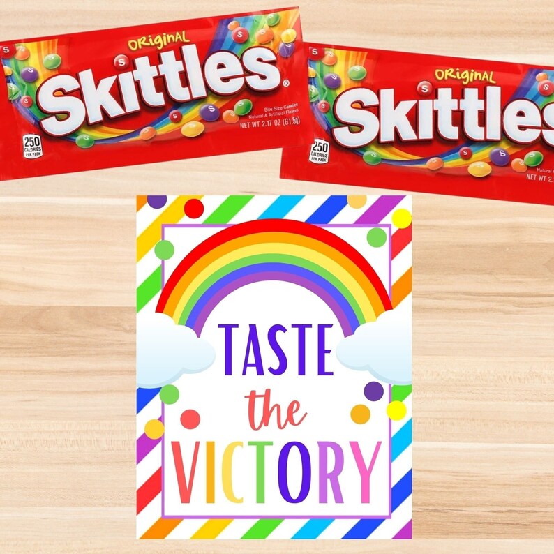 Printable Good Luck Tag Taste the Victory Sports Team Luck - Etsy