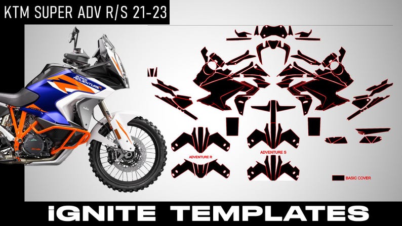 KTM 1290 SUPER ADVENTURE R/S - Graphics Template - Etsy