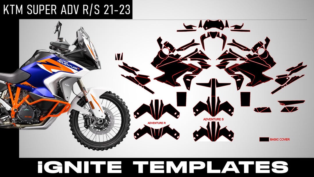 KTM 1290 SUPER ADVENTURE R/S - Graphics Template - Etsy