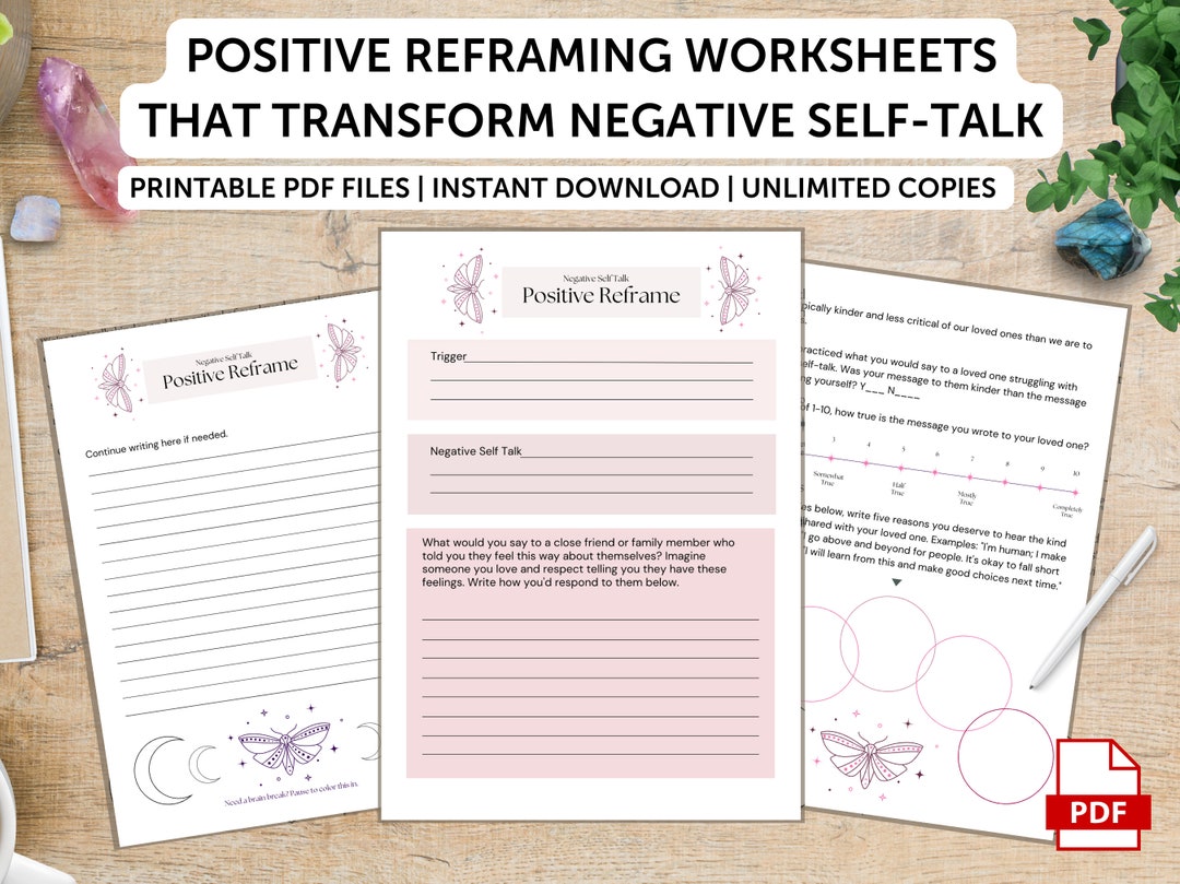 CBT Worksheets | Positive Affirmations | Art Therapy | Journal Pages ...