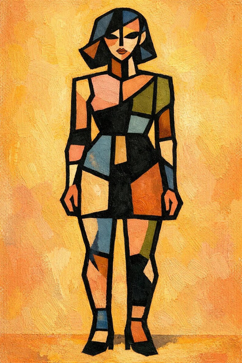 Chatgpt Prompt for Abstract Cubist Wall Art Portrait - Etsy