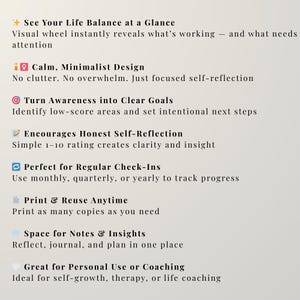 Wheel of Life Printable – Life Balance Assessment Worksheet | Self ...