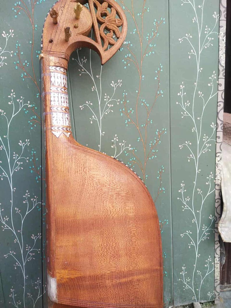 Vintage Afghani Rabab: Wood Folk Instrument With Sadaf Inlay - Etsy