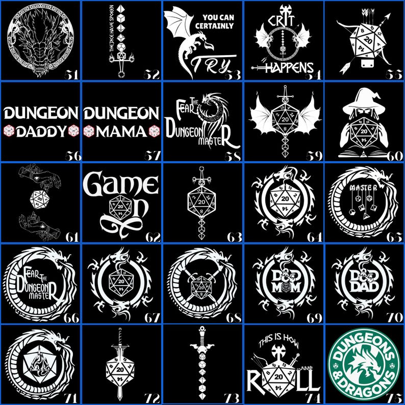 Dungeons and Dragons DTF Transfers Ready to Press for Shirt, Dnd Print ...