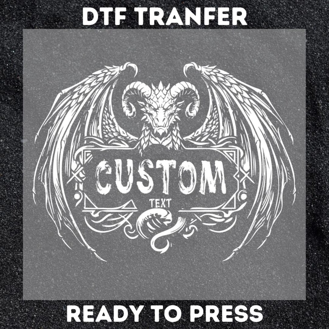 DND Custom Dragon Dtf Transfer Ready to Press, Personalized Rpg ...