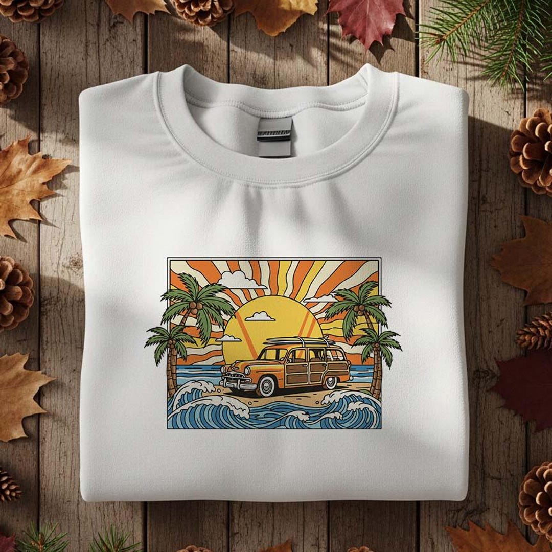 Summer Vibes Surf Club PNG - Retro Surfing Wave Sublimation Design ...