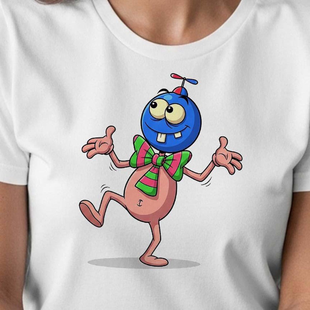 Goofy Blue Monster PNG - Funny Character With Propeller Hat & Bow Tie ...
