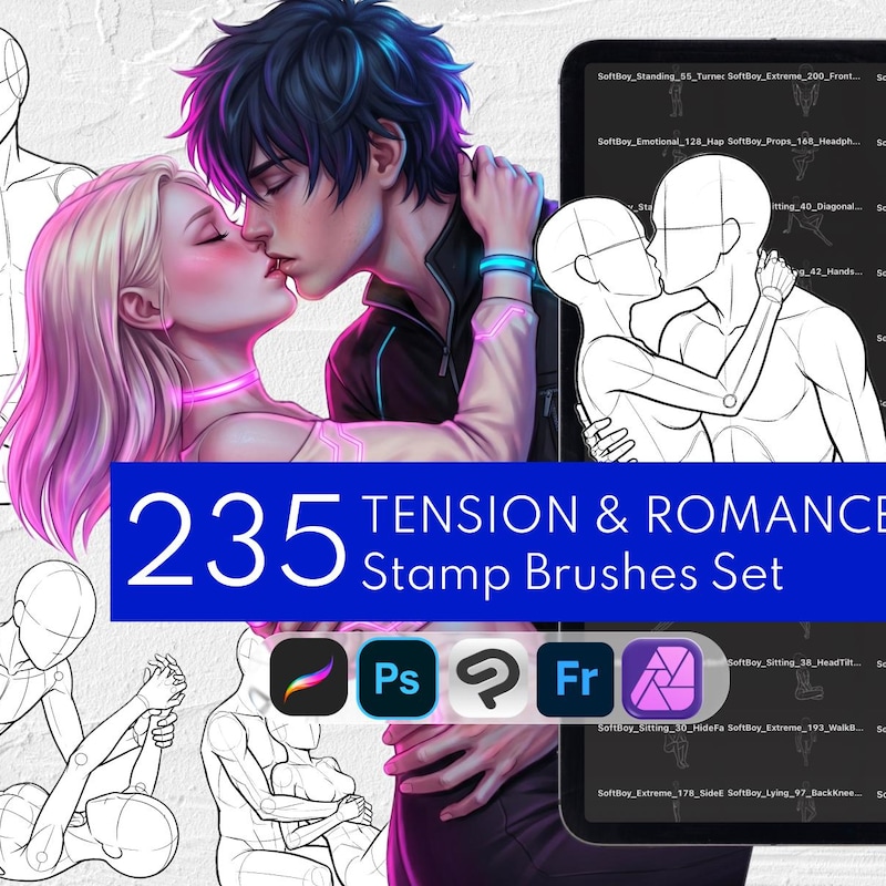 Base Couple Poses Drawing - Etsy