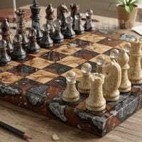 Luxury Rose Quartz Chess Set – Handmade Pink Crystal Stone Chess Board ...