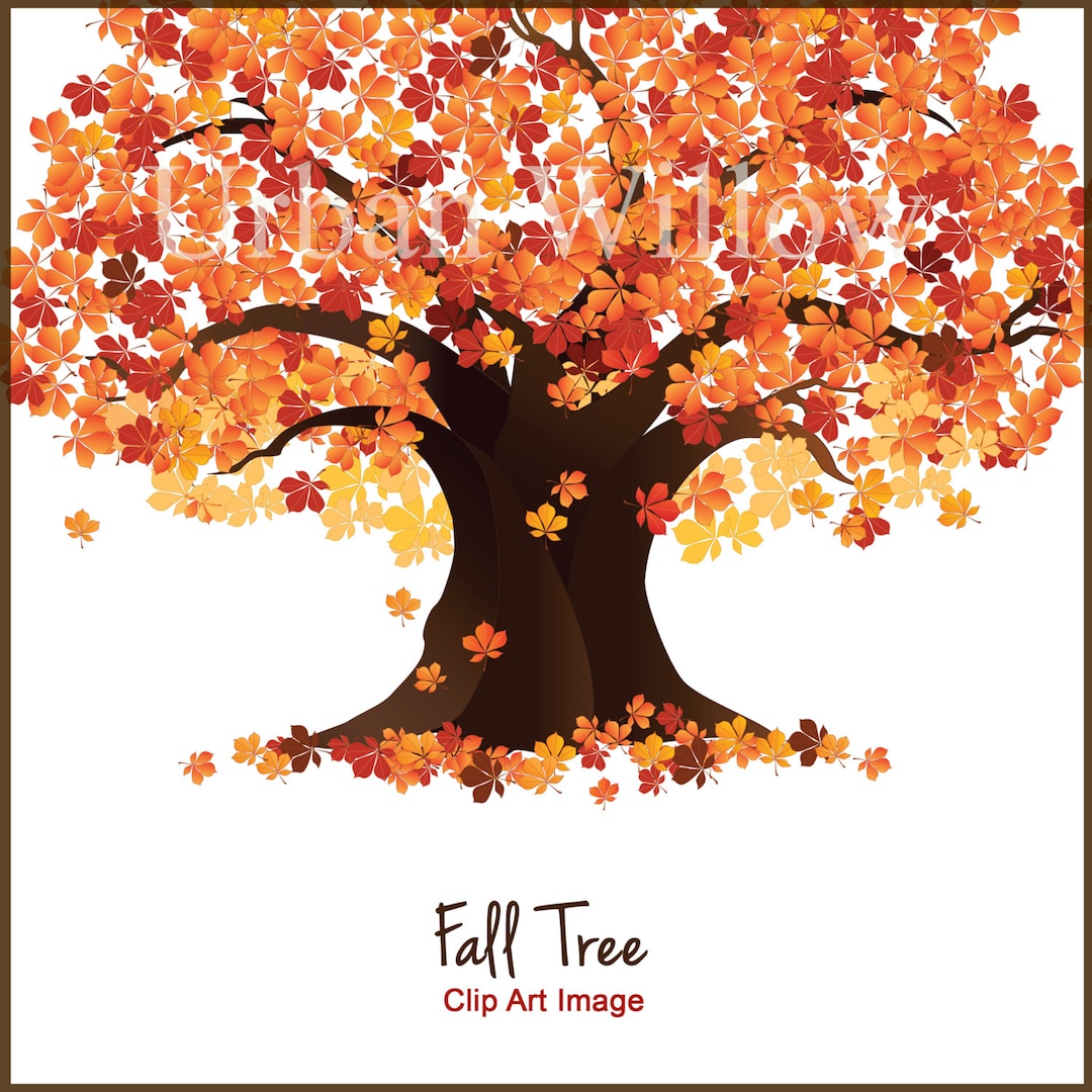 Tree Clip Art - Fall Trees, Autumn Tree Clipart, Maple Tree Graphic ...
