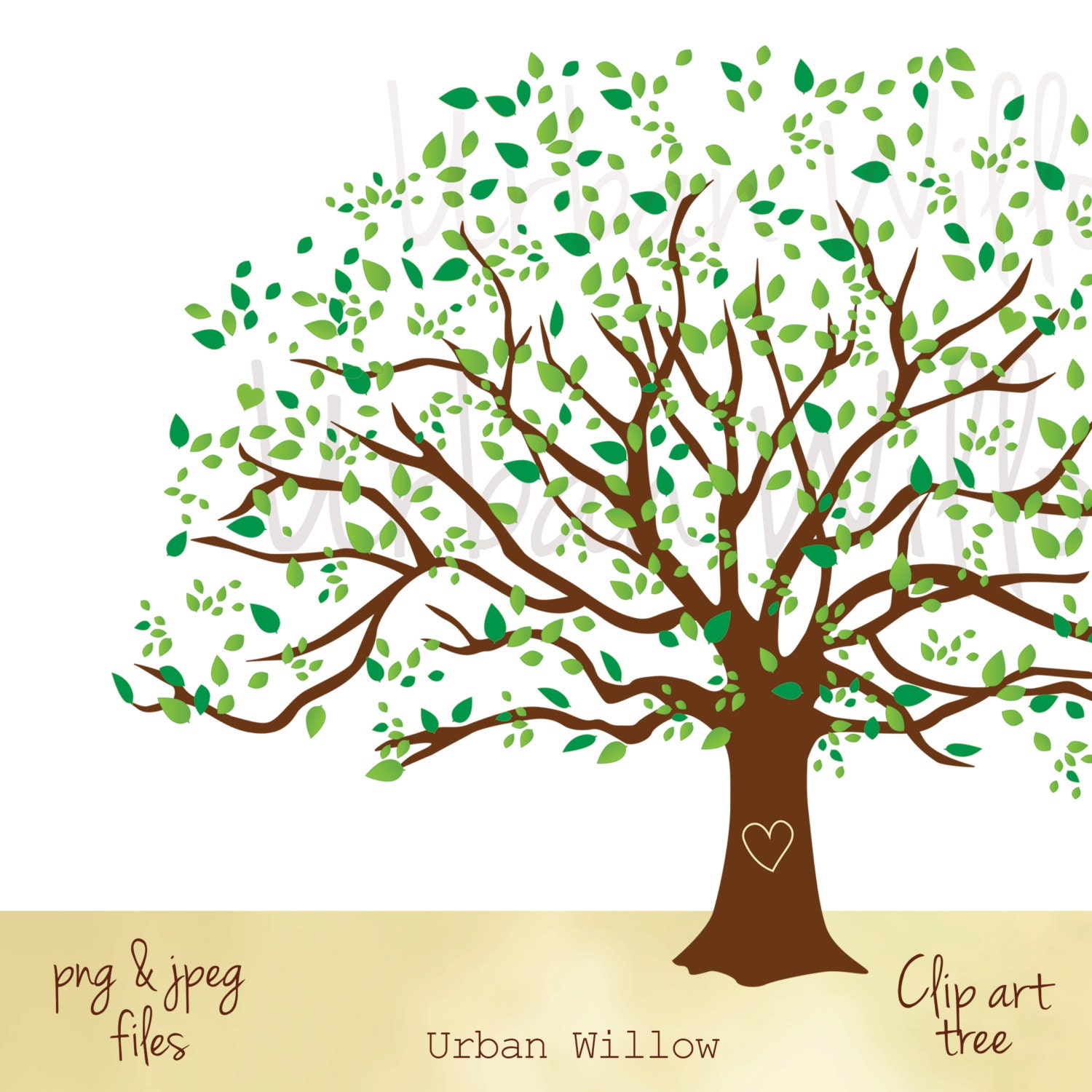 Large Family Tree Graphic Family Tree Image Clipart Natural Etsy