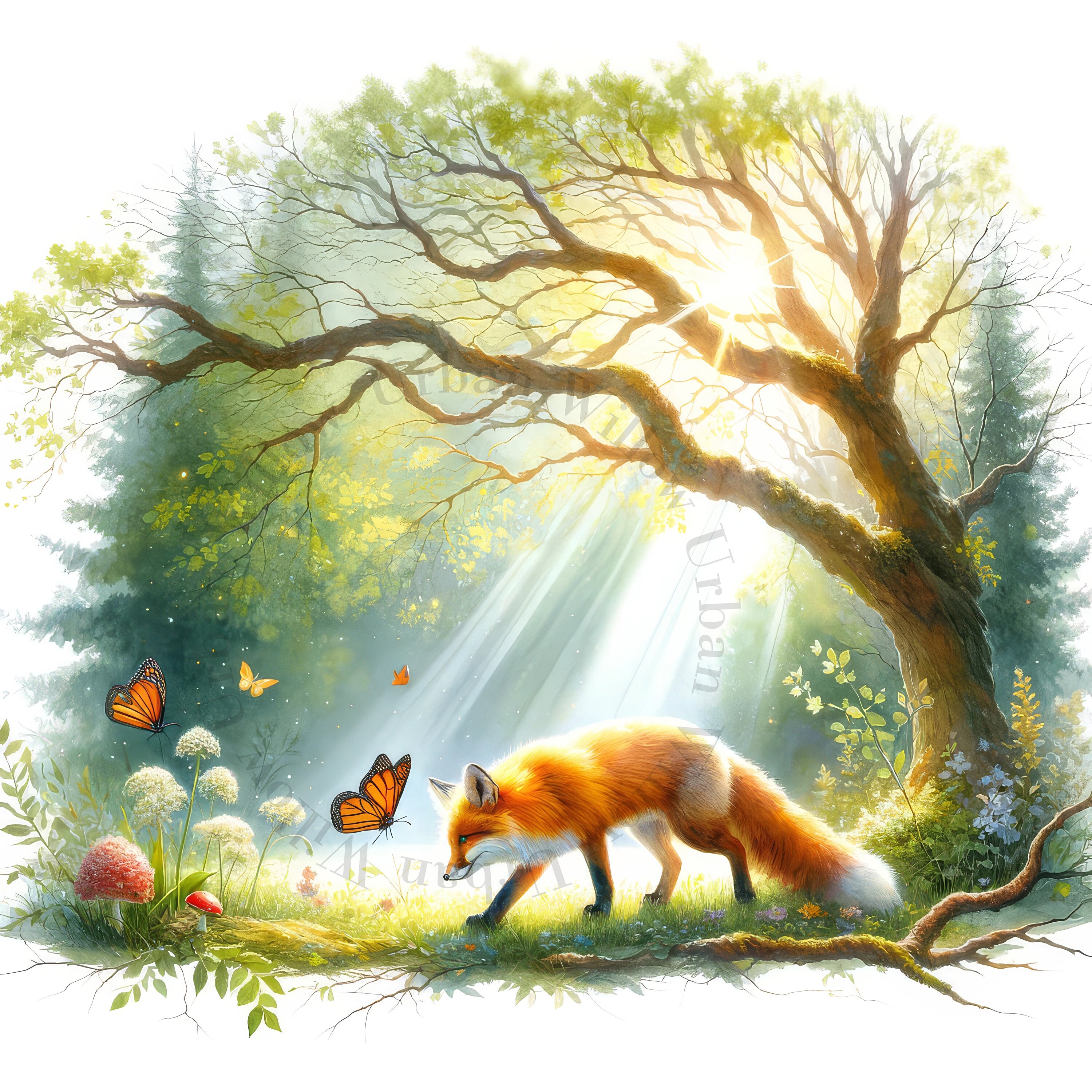 8 Woodland Scenes. Clipart Graphics. High Definition Images. JPEG ...