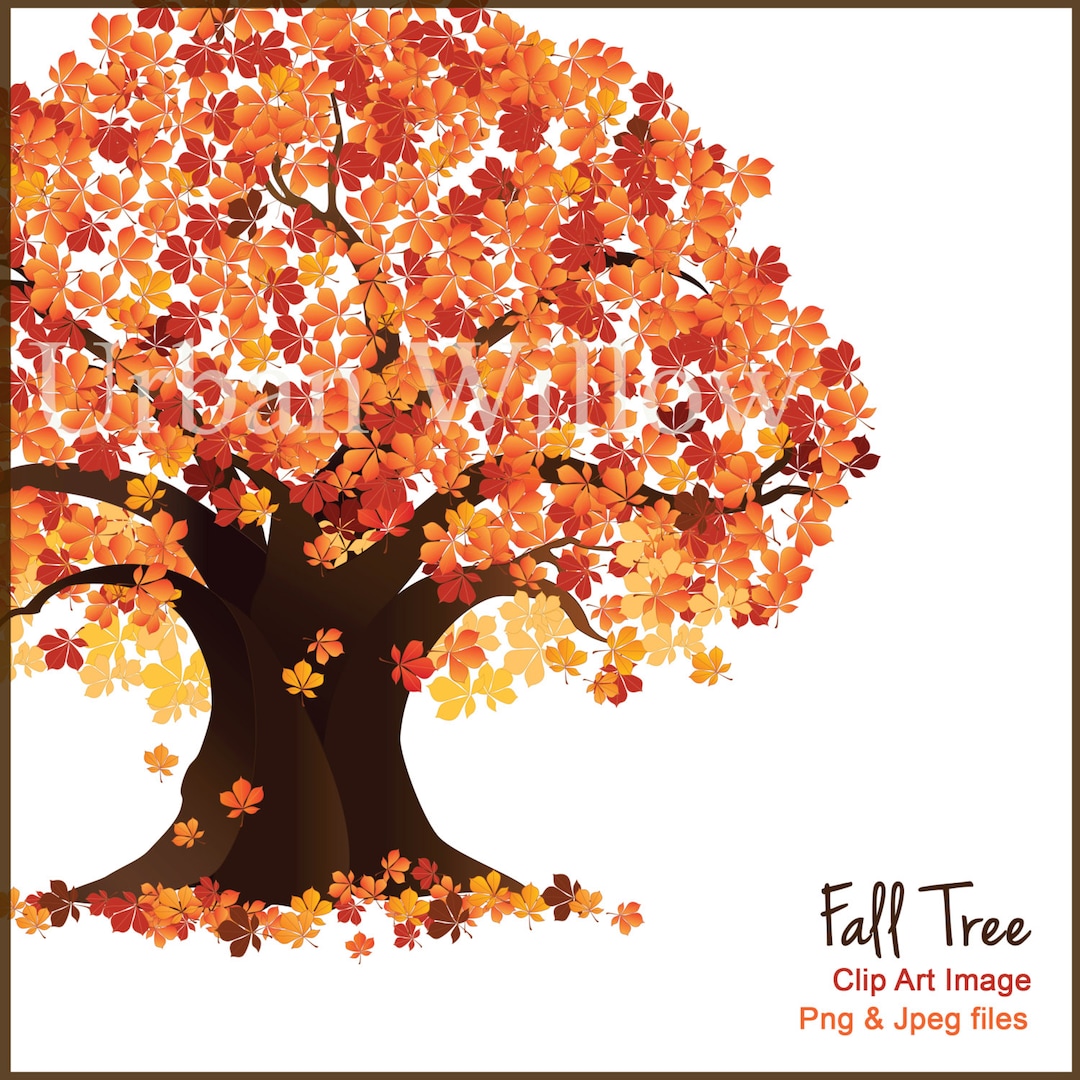 Tree Clip Art - Fall Trees, Autumn Tree Clipart, Maple Tree Graphic ...