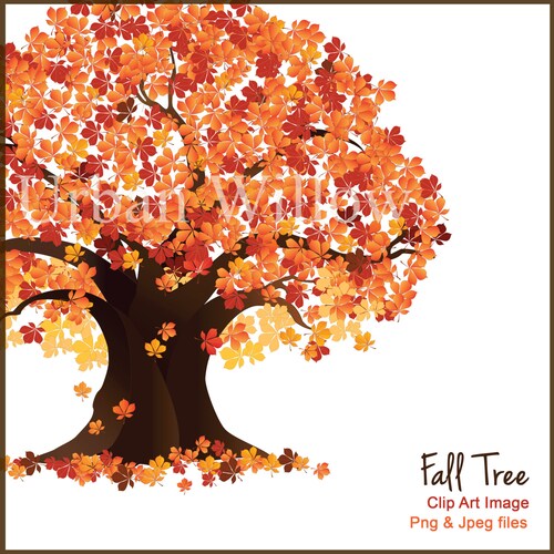 Tree Clip Art Fall Trees Autumn Tree Clipart Maple Tree - Etsy