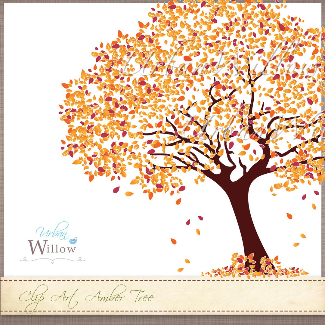 AMBER TREE (extra Foliage) - Clip Art Image in 3 Sizes. Png & Jpeg ...