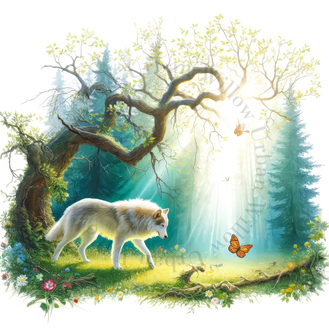 8 Woodland Scenes. Clipart Graphics. High Definition Images. JPEG ...