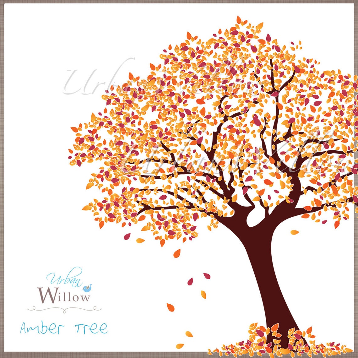 Clip art Tree Fall leaves Clipart Clipart Liquid Amber Tree | Etsy