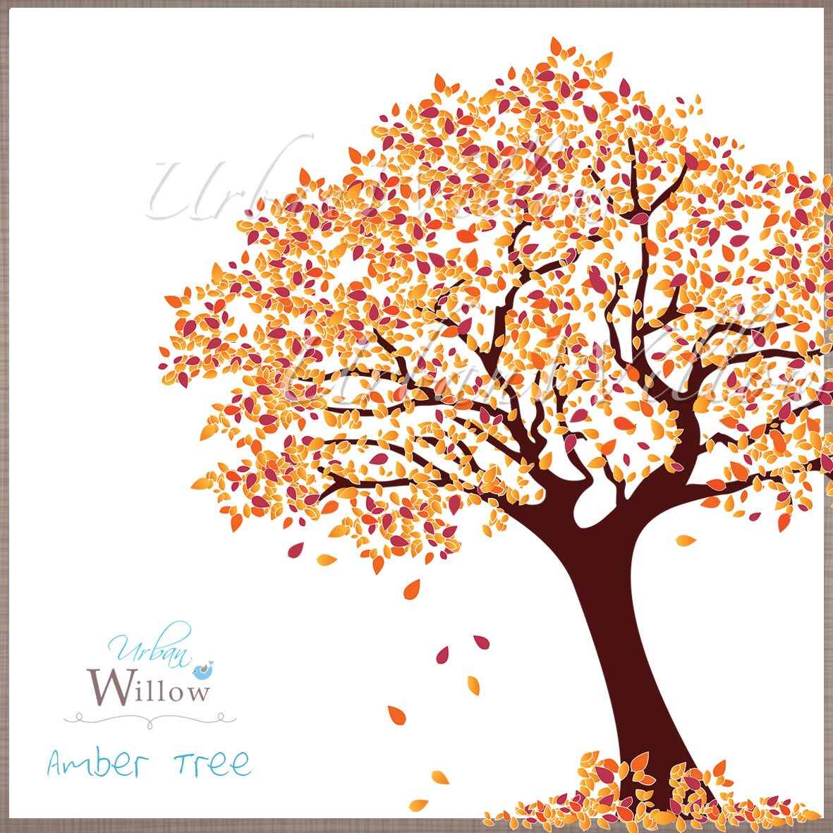 Clip art Tree Fall leaves Clipart Clipart Liquid Amber Tree | Etsy