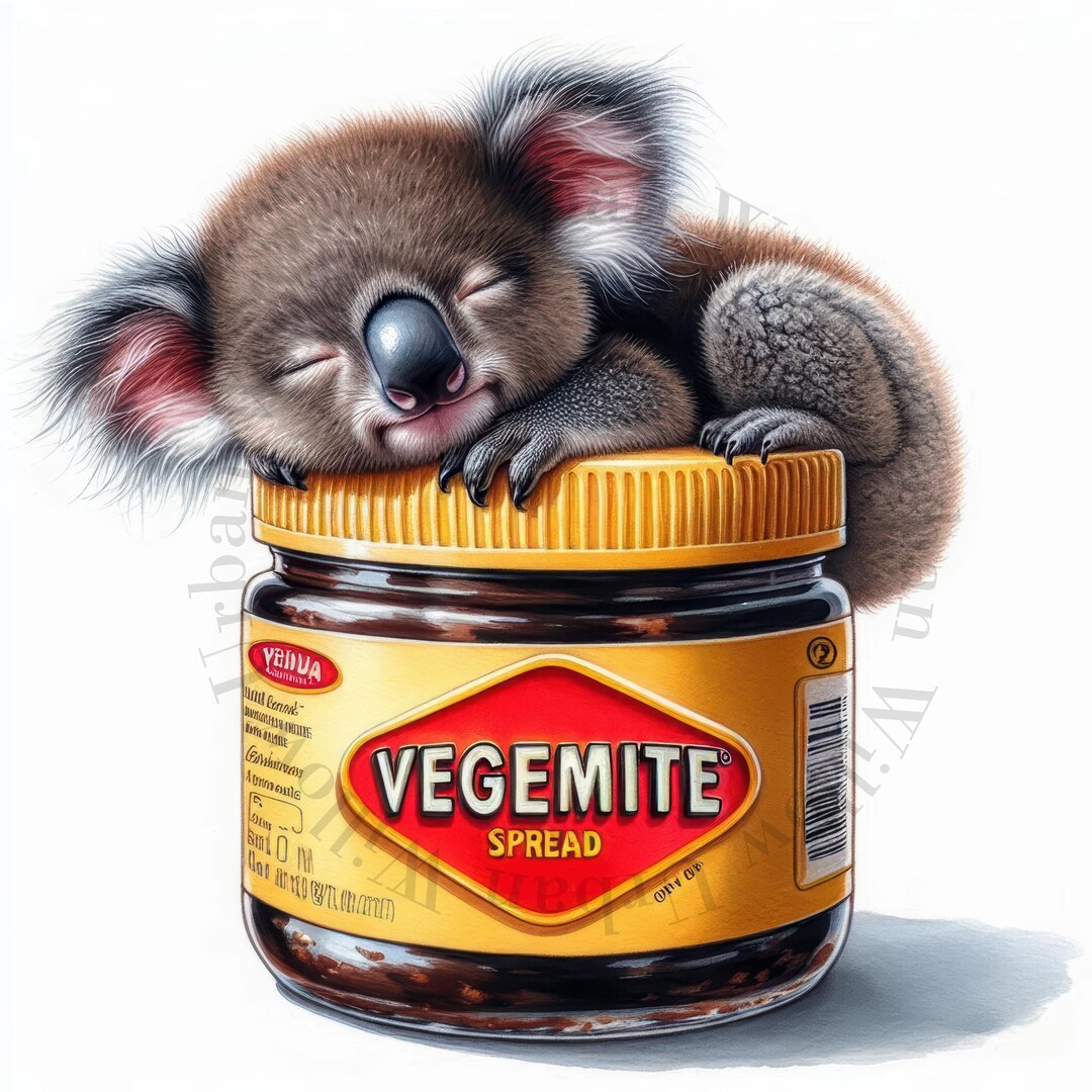 10 Australian Animals Sleeping in Vegemite Jars; Wombat, Koala ...
