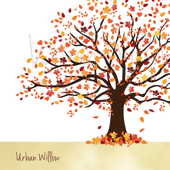 Leaves Falling From Tree Clip Art