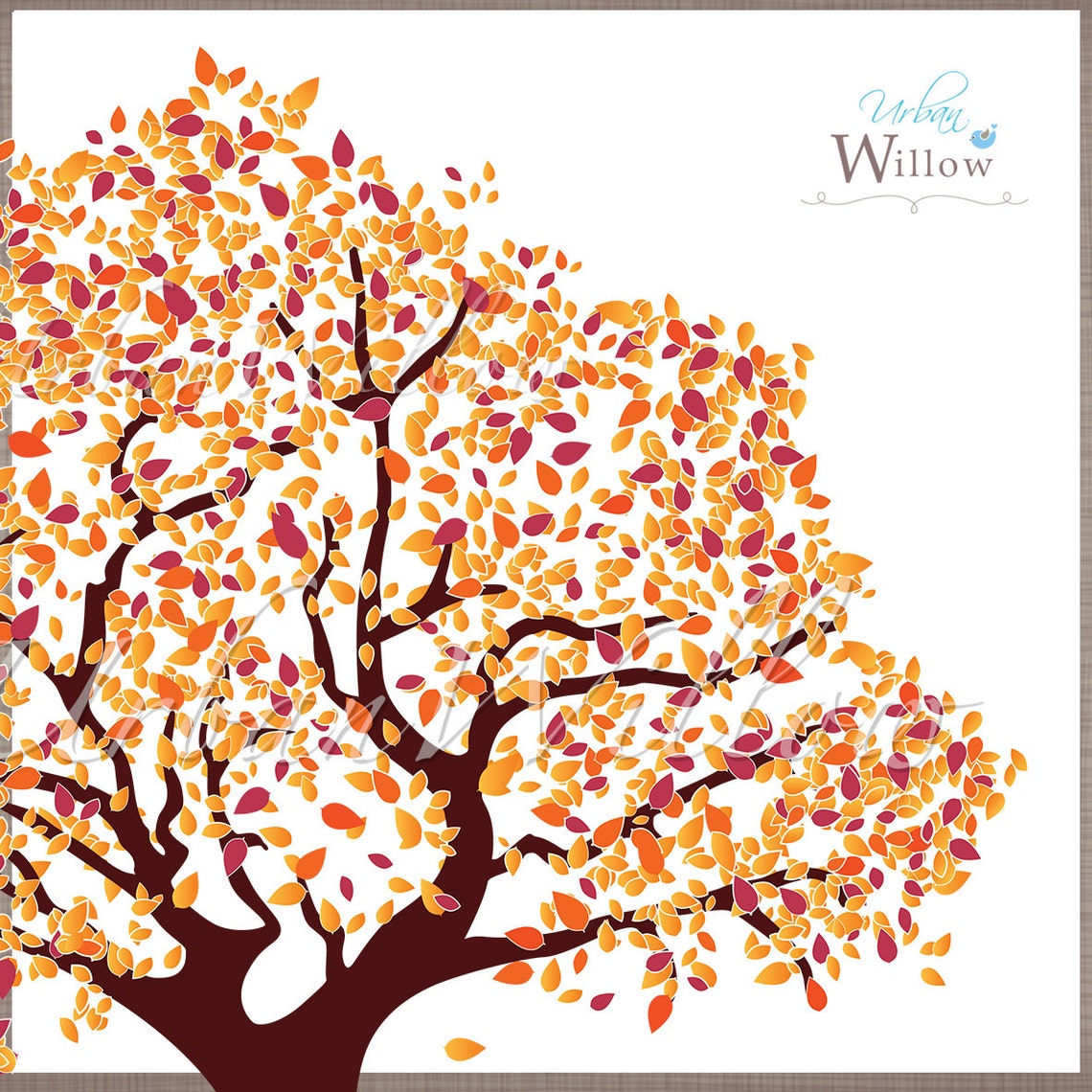 Clip art Tree Fall leaves Clipart Clipart Liquid Amber Tree | Etsy