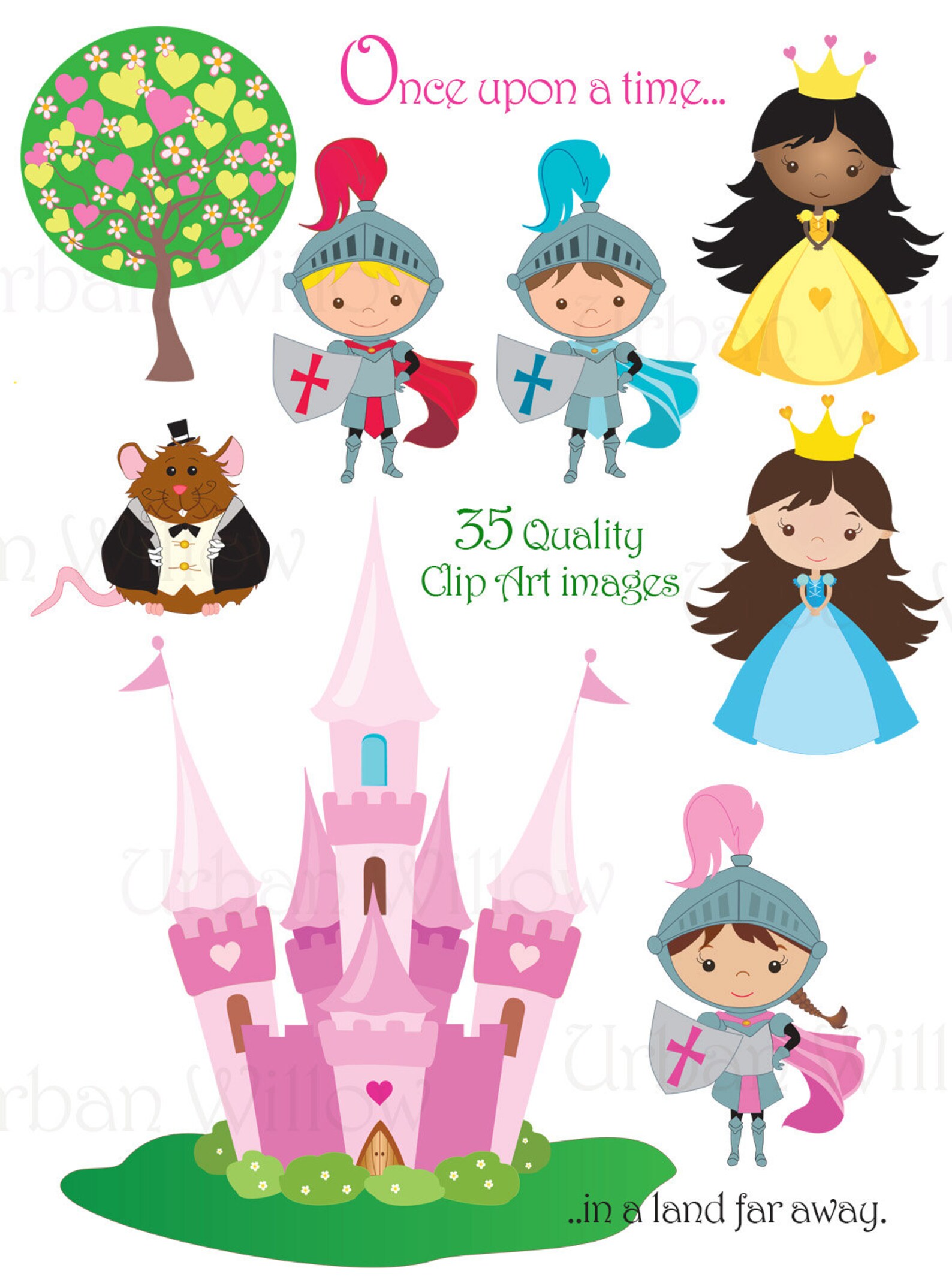 ULTIMATE PRINCESS PACK 35 Clip Art Fairy Tale Image Set for - Etsy