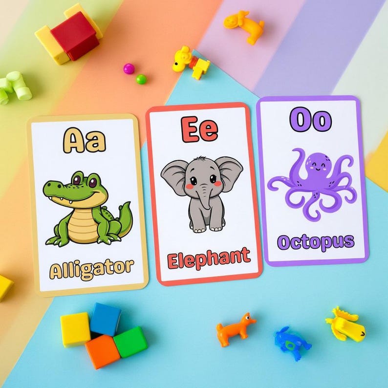 Animal ABC Flashcards: Toddler & Preschool Learning (digital Download ...