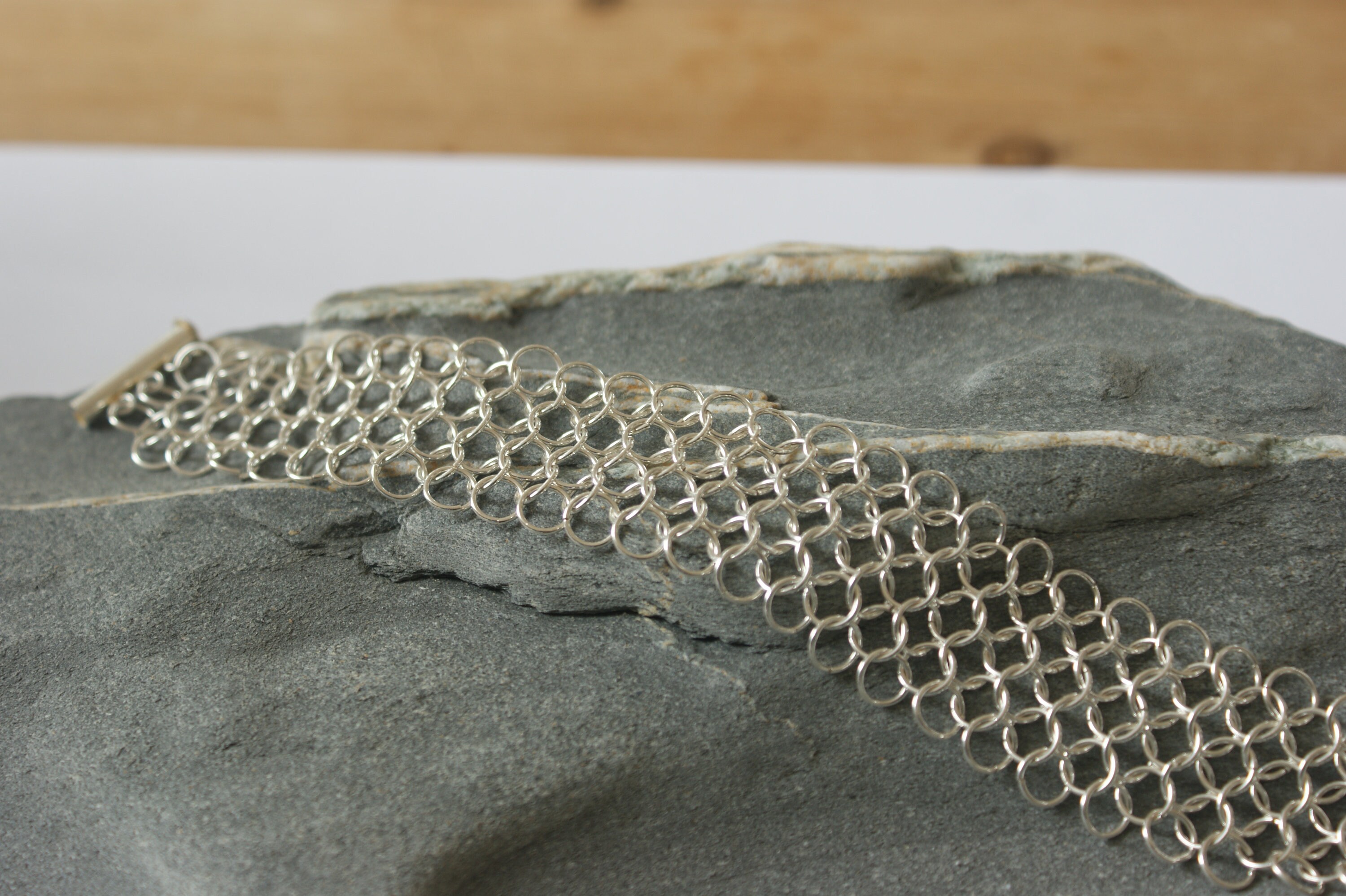 Chainmail Bracelet, Chainmail, Silver Bracelet, Silver Chain ...