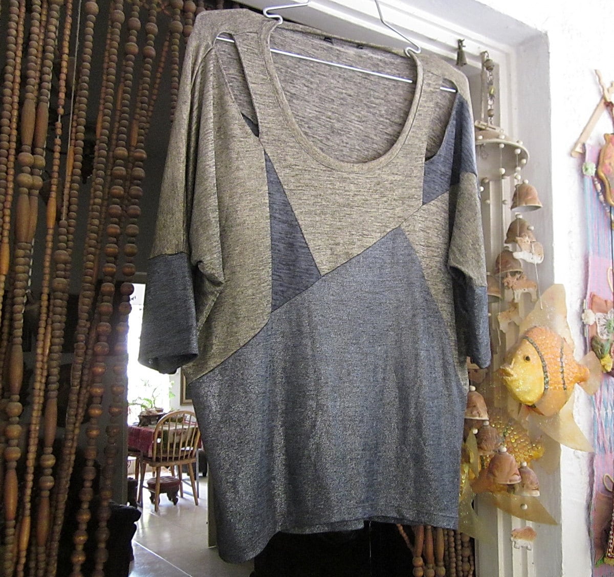 Glittering Cut-outs Top Featuring Asymmetrical Patchwork in - Etsy Denmark