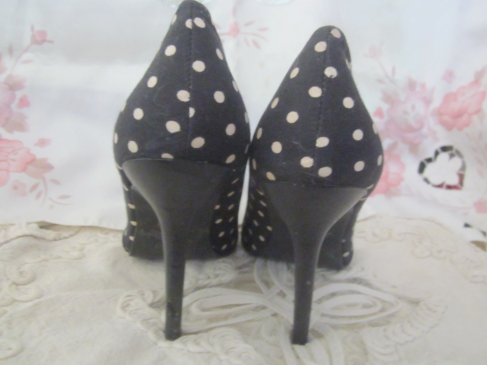 ATMOSPHERE Rare Find Beautiful Polka Dots Classic High Heels - Etsy