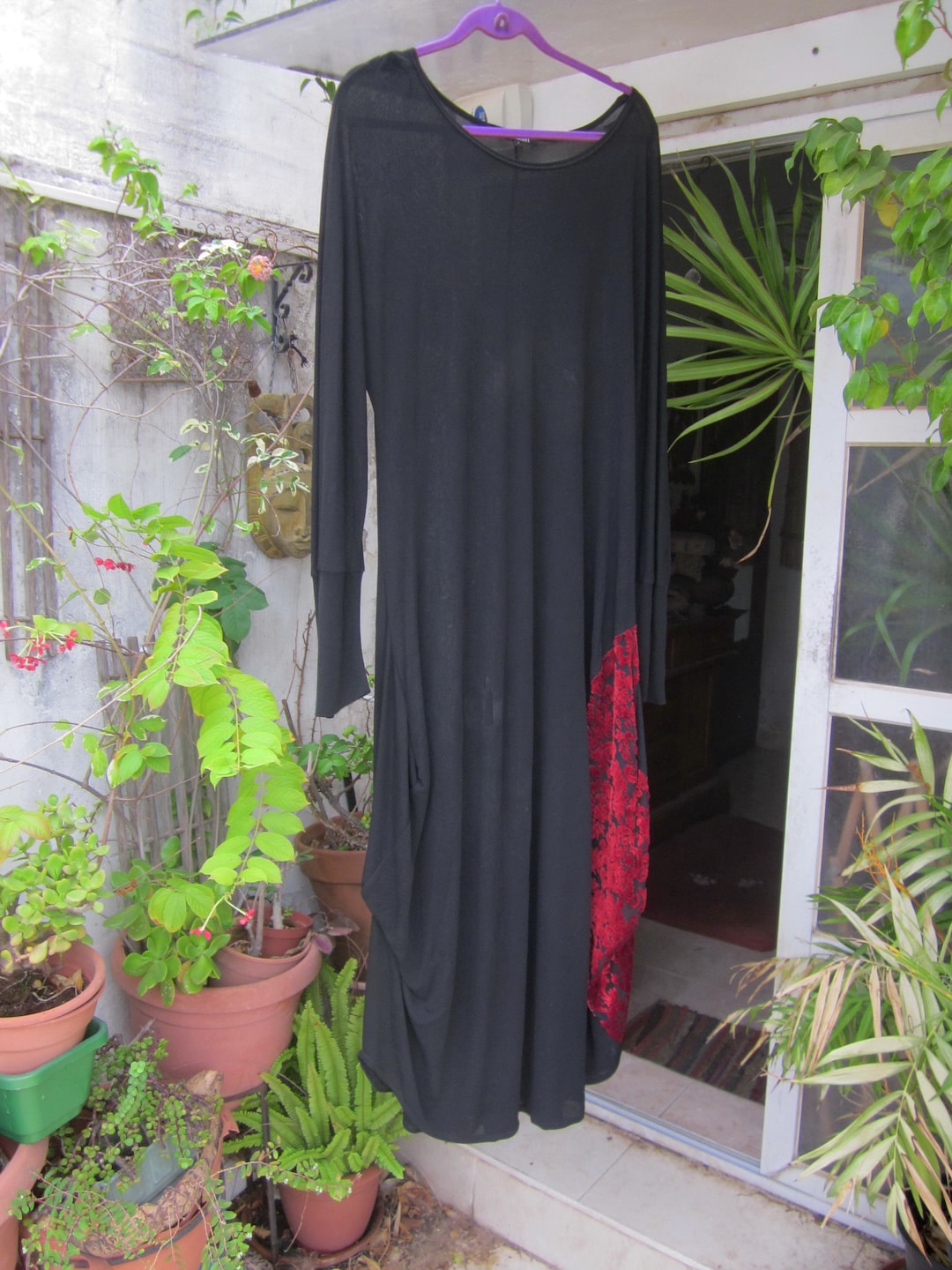 ISHA-ISHA, Israel - Bohemian Maxi Long Sleeve Kimono Dress, Side of the ...