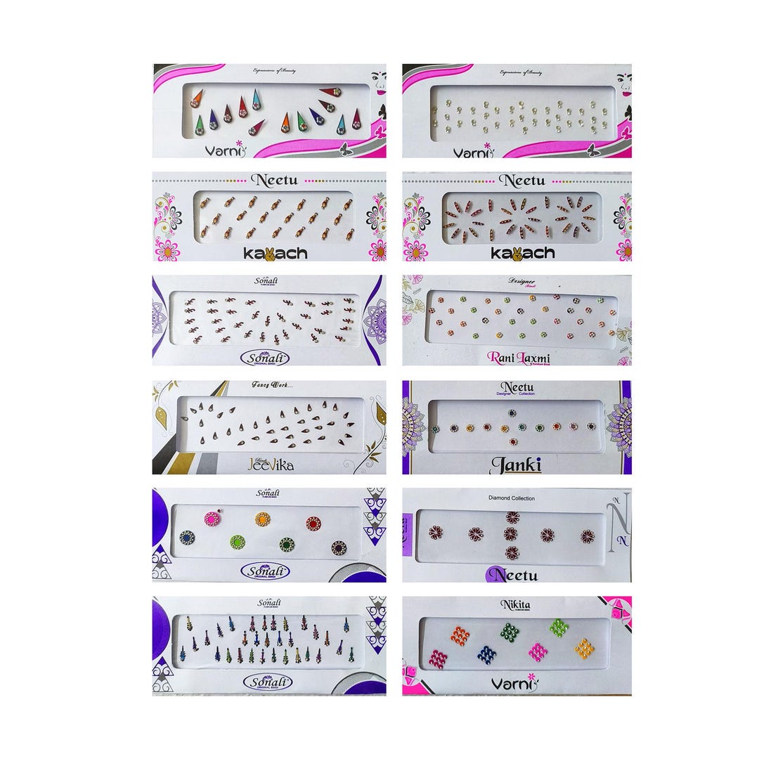 12 Assorted Bindi Packs for Wedding Favors - Etsy