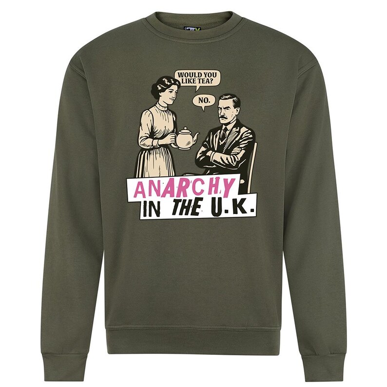 Anarchy in the UK Jumper | Retro British Humour Sweatshirt With Vintage ...