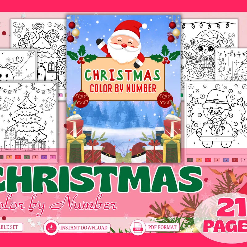 Christmas Paint by Number - Etsy