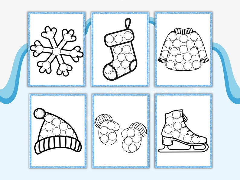 Winter Dot Marker Worksheets for Kids | Printable Do a Dot Activity ...
