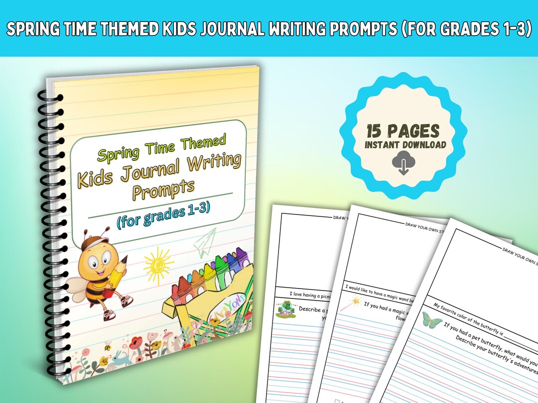 Spring Journal Writing Prompts for Kids Grades 1-3 | Printable Writing ...