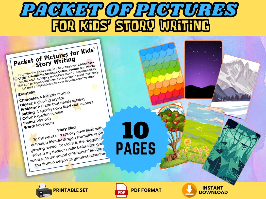 Packet of Pictures for Kids Story Writing | Printable Story Starter ...