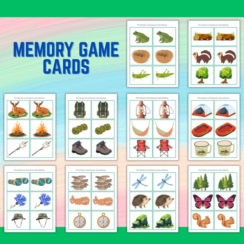 Camping Games Bundle Printable Outdoor Activity Pack for Kids and ...