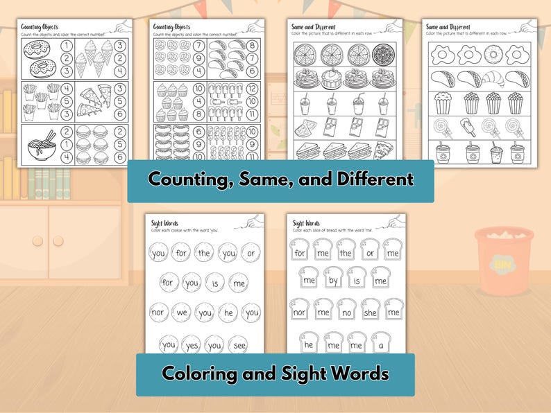 Preschool Worksheets Printable Pack | Early Learning Activities PDF ...