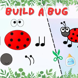 Build a Bug Craft Printable PDF | Spring Cut and Glue Activity for Kids ...