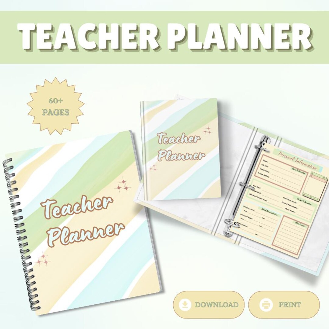 Teacher Planner Printable | Classroom Organization Binder | Lesson ...