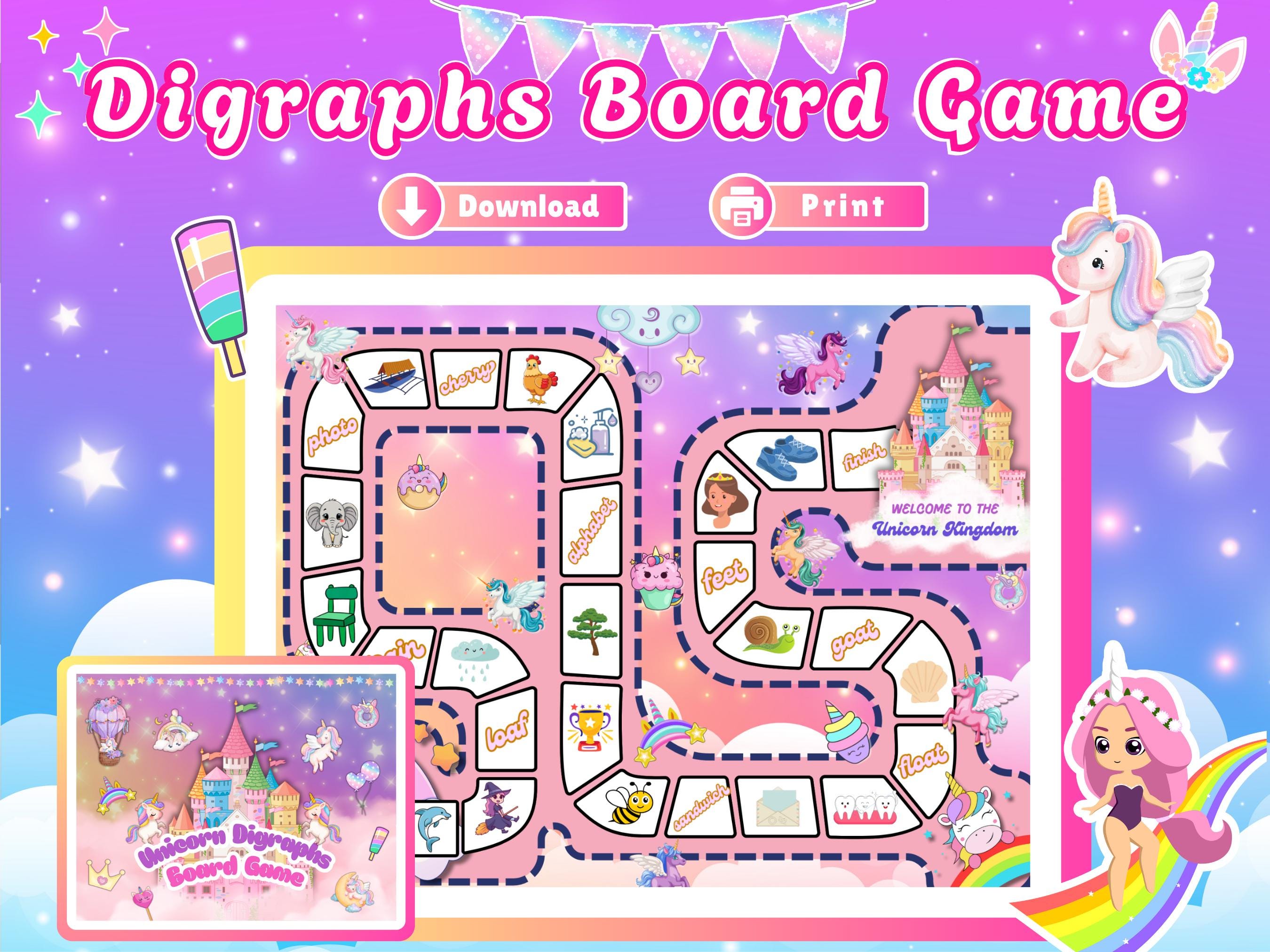 Digraphs Board Game Printable Phonics Game Kids Reading Activity ...