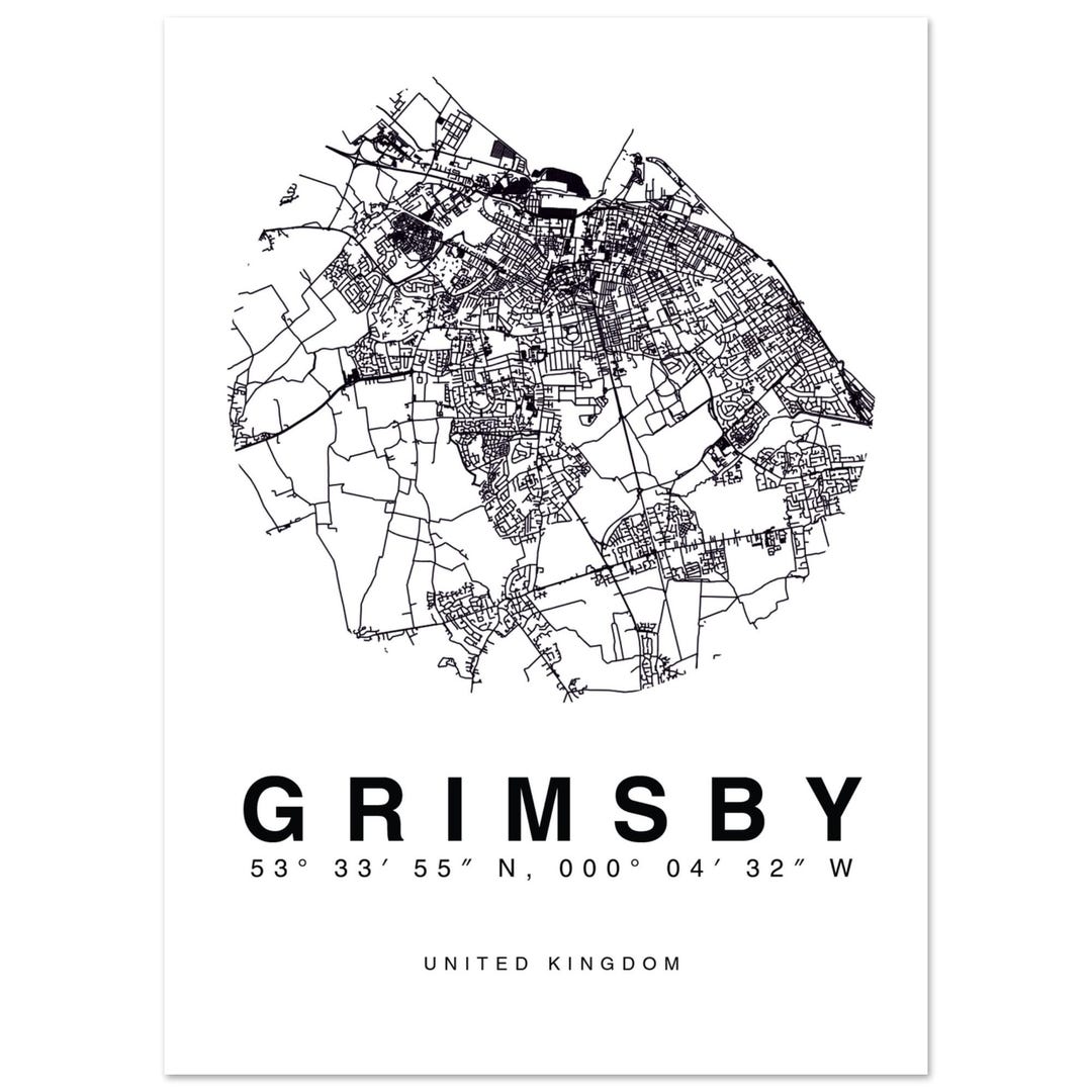 Grimsby Map Classic Semi-glossy Paper Poster 13x18 Cm / 5x7″ - Etsy